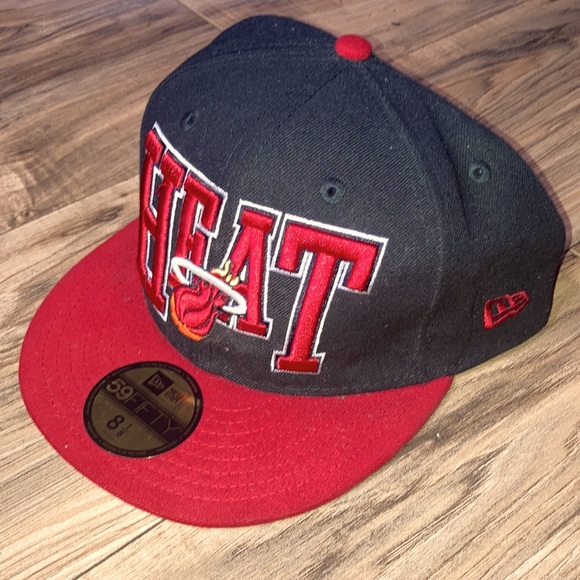 New Era | Accessories | Miami Heat Throwback Fitted Hat Nba Basketball ...